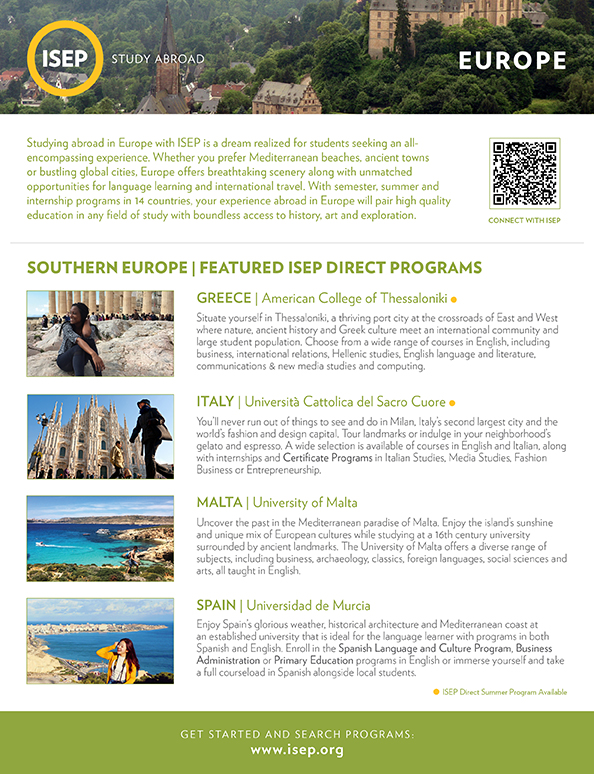 ISEP Catalogs and Flyers | ISEP Study Abroad